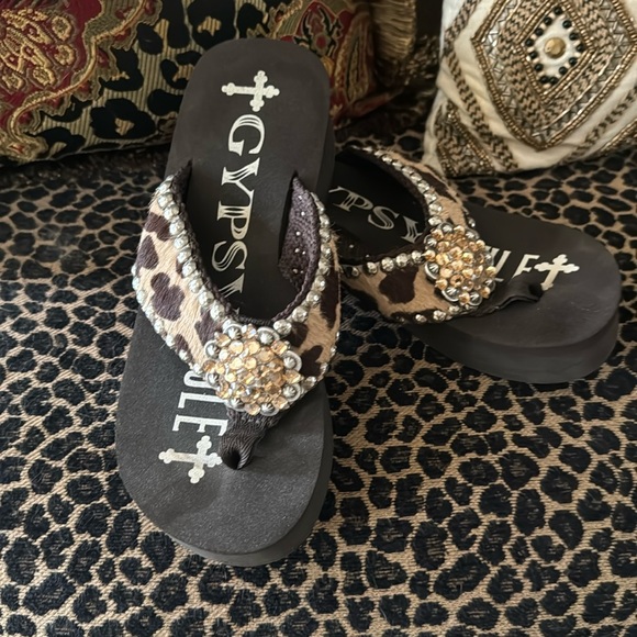 Gypsy Soule | Shoes | Gypsy Soule Cheetah Sandals | Poshmark